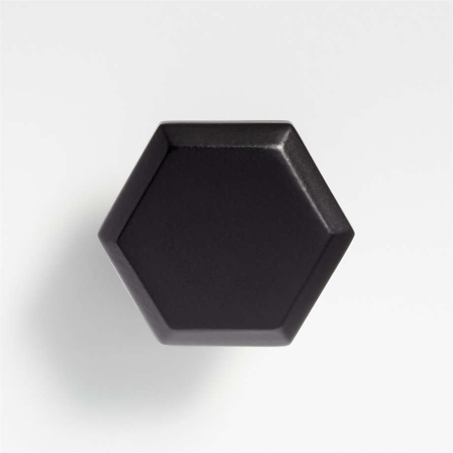 Hex Black Knob + Reviews | Crate & Barrel