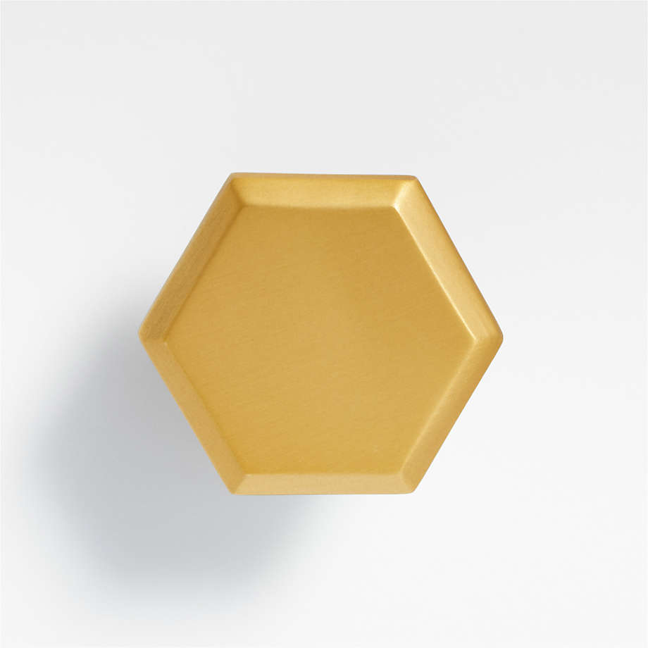 Hex Brass Knob | Crate & Barrel