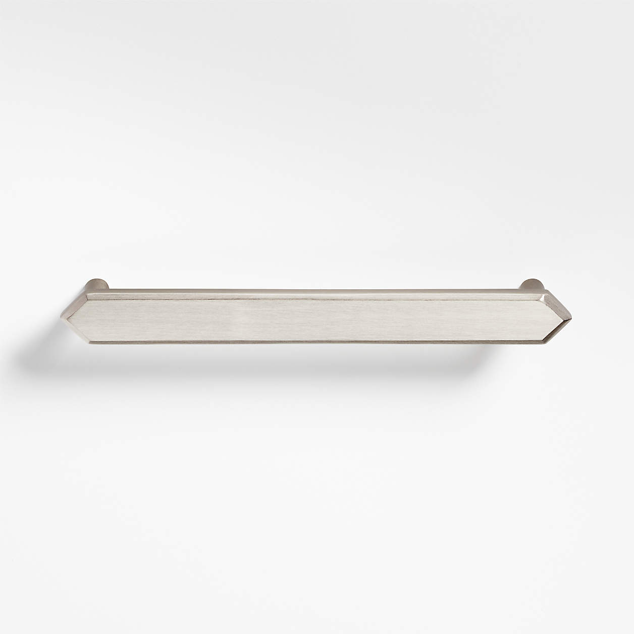 Hex 6" Brushed Nickel Bar Pull | Crate & Barrel