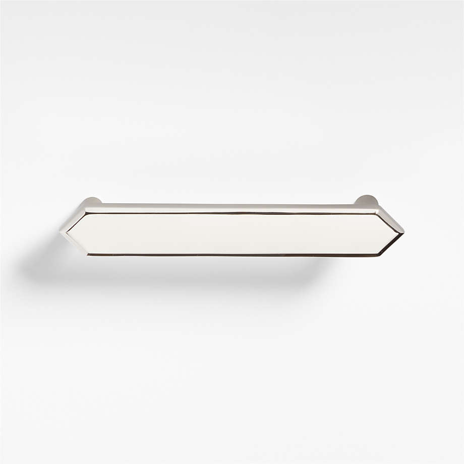 Hex 4" Polished Nickel Bar Pull + Reviews | Crate & Barrel