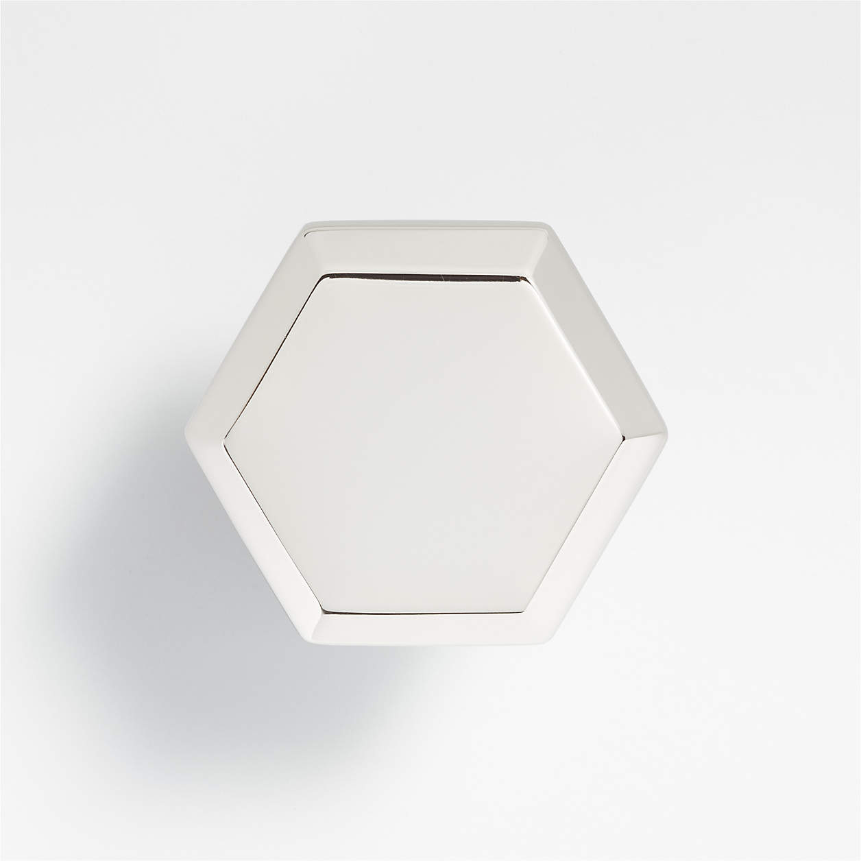 Hex Polished Nickel Knob + Reviews | Crate & Barrel