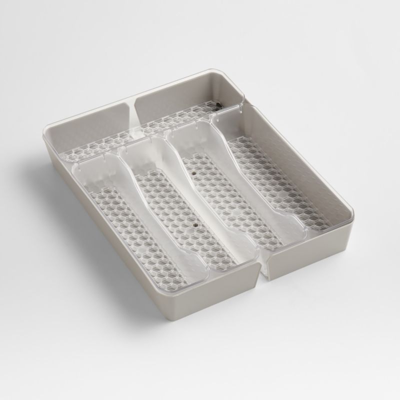 Spectrum Hexa Clear Frost 5-Divider Expandable Silverware Tray | Crate ...