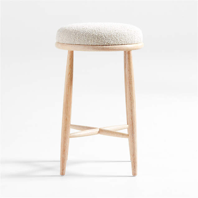 Carolina Burl Wood Swivel Counter Stool + Reviews | Crate & Barrel Canada