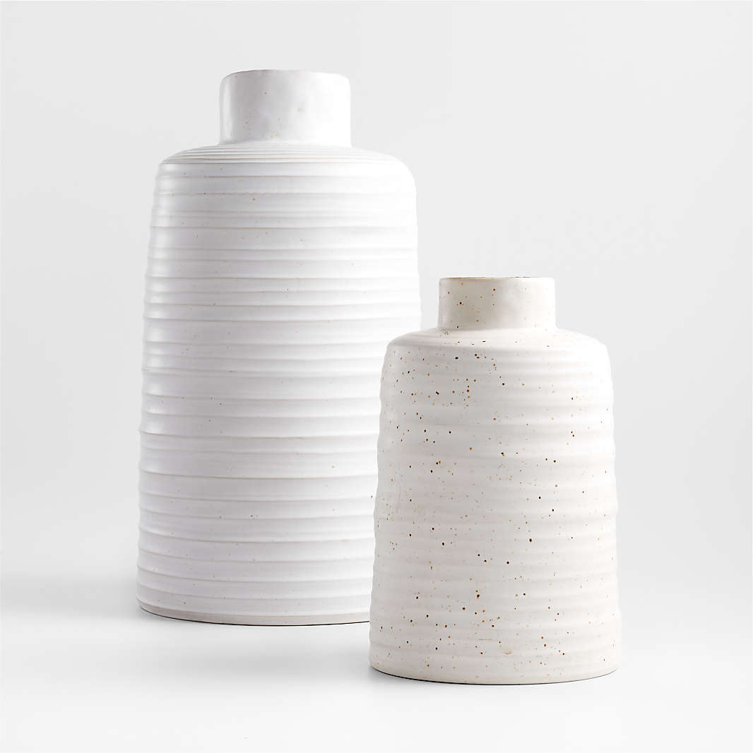 White Vases & Cream White Vases for Botanicals | Crate & Barrel