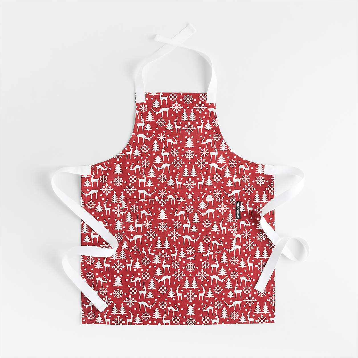 Holiday Red Kids Apron | Crate & Barrel