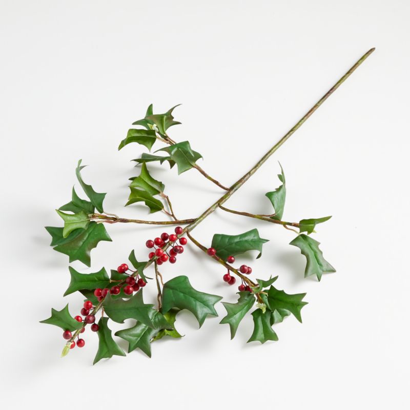 Faux Holly Berry Stem | Crate & Barrel