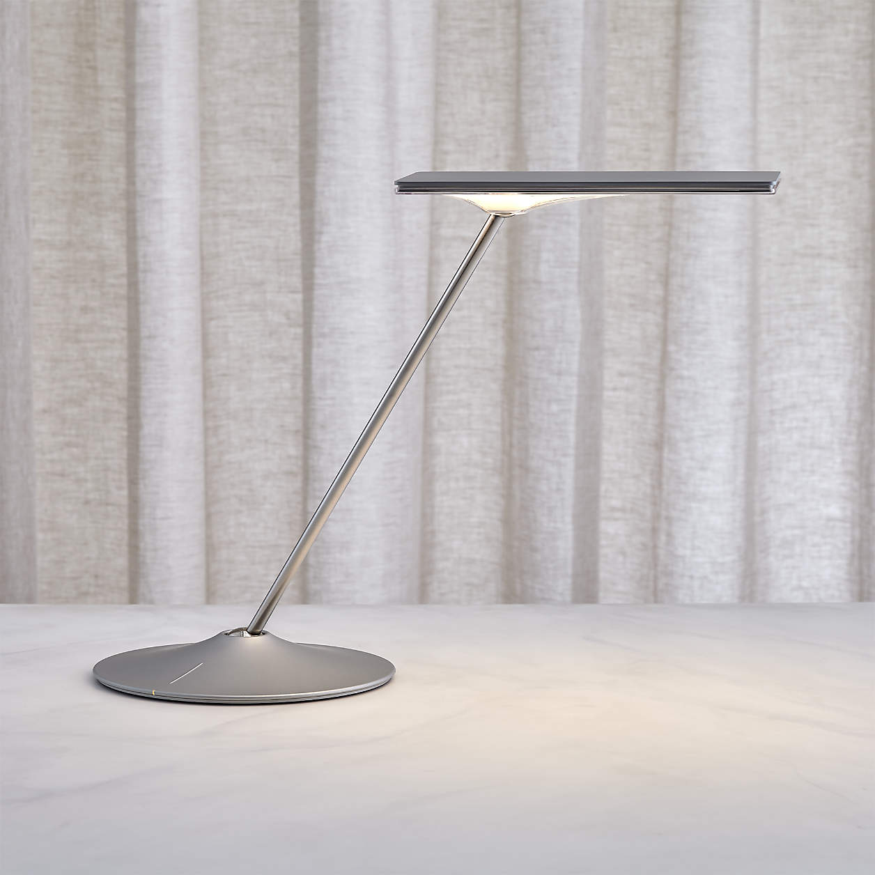 Humanscale Horizon Silver Desk Lamp | Crate & Barrel