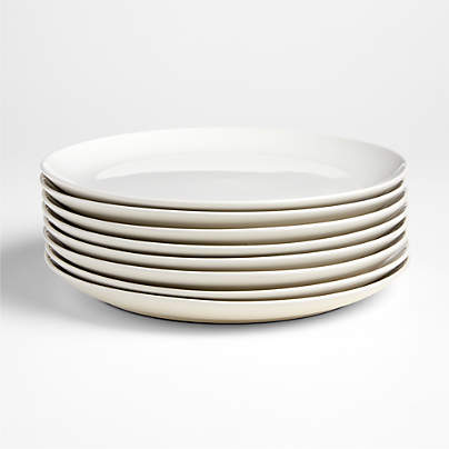 Hudson Natural Stoneware Salad Plates, Set of 8 + Reviews | Crate & Barrel