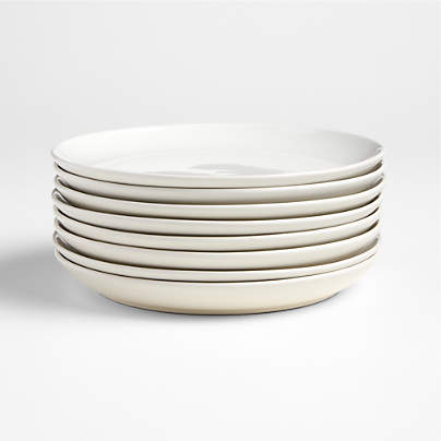 Hudson Natural Stoneware Dinner Plates, Set of 8 + Reviews | Crate & Barrel