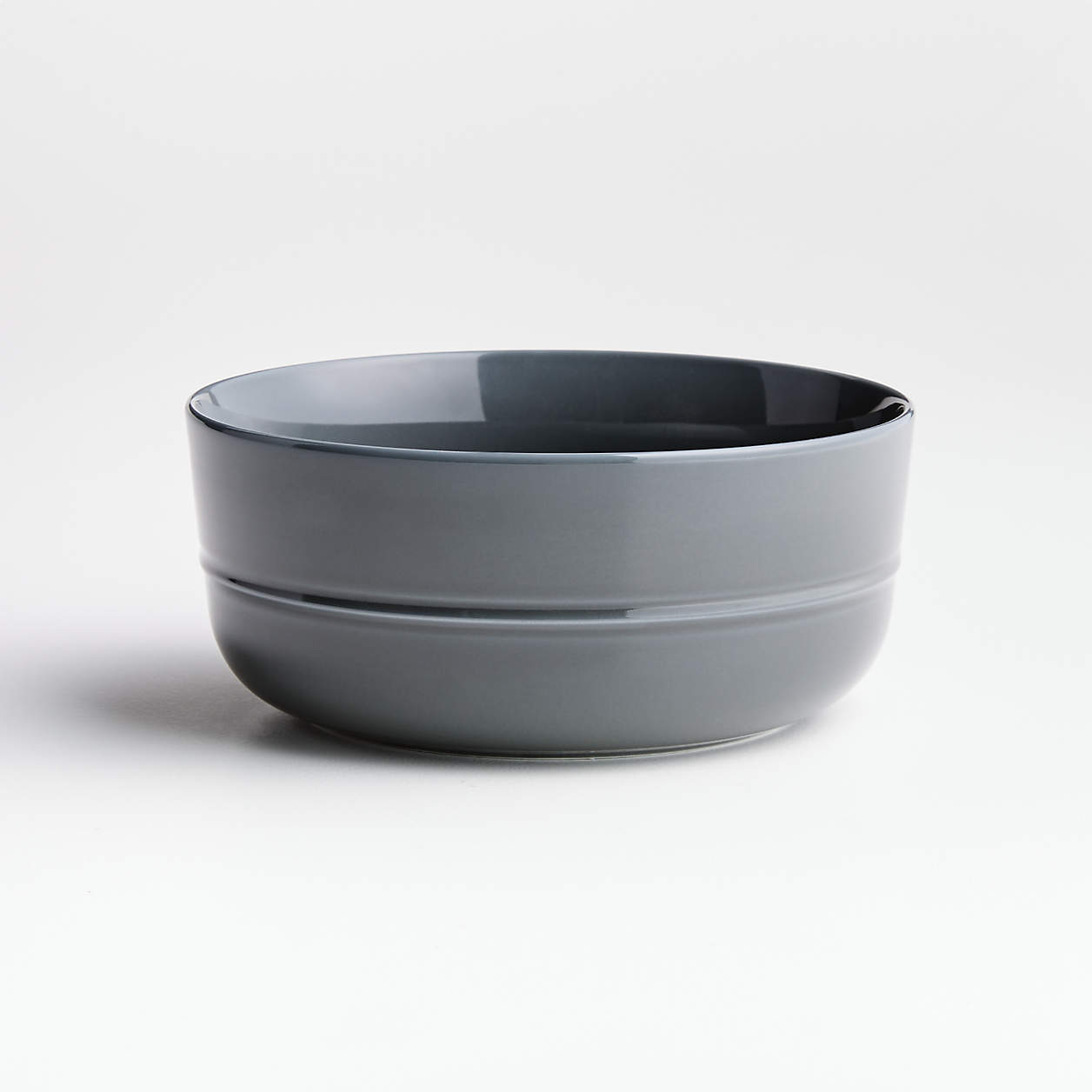 Hue Dark Grey Cereal Bowl + Reviews | Crate & Barrel