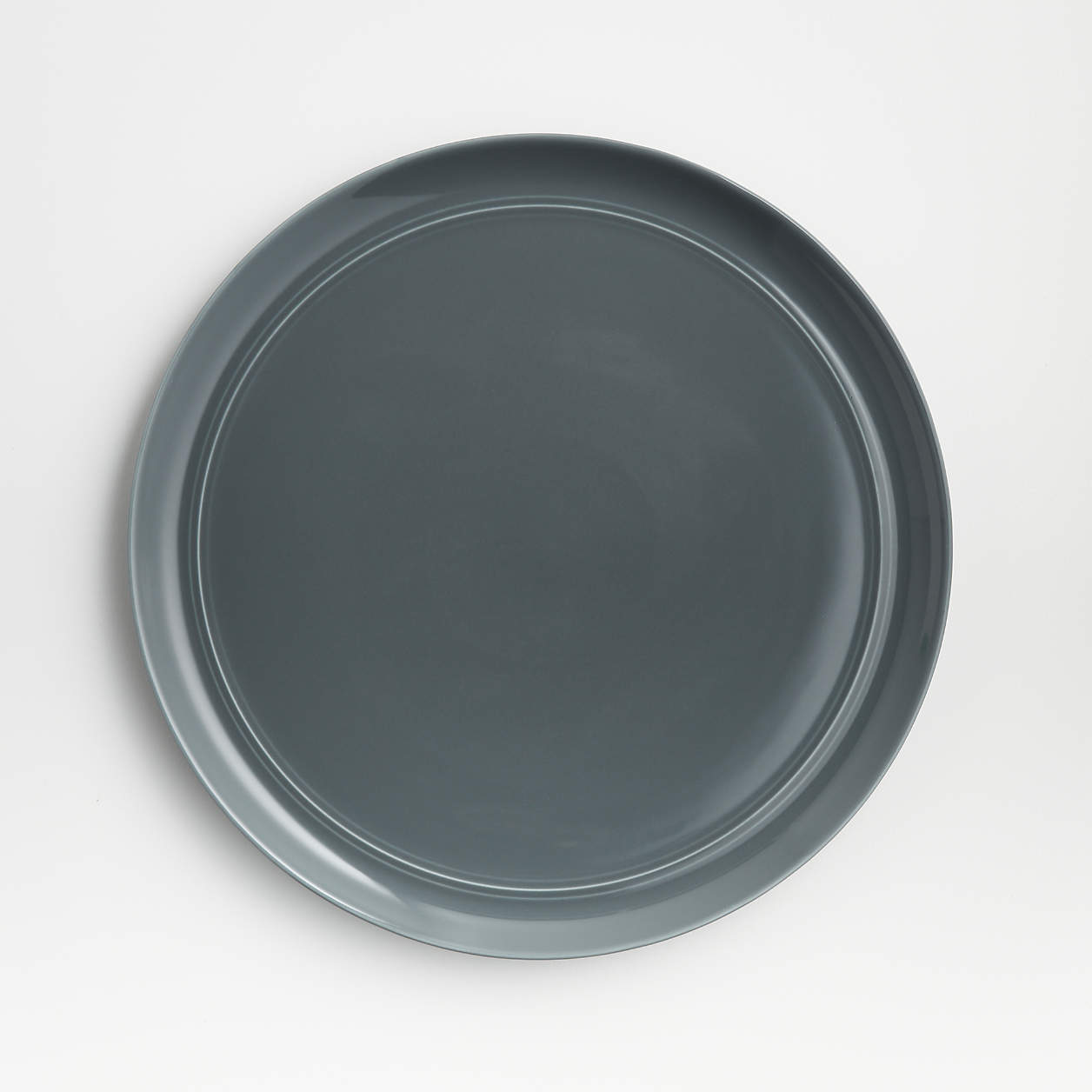 Hue Dark Grey Dinner Plate + Reviews | Crate & Barrel