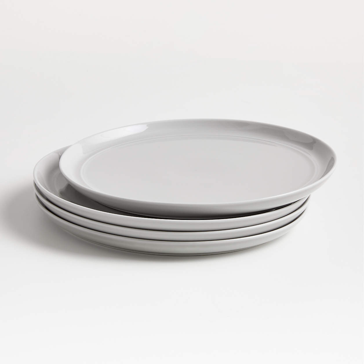 Hue Light Grey Dinner Plates, Set of 4 + Reviews | Crate & Barrel