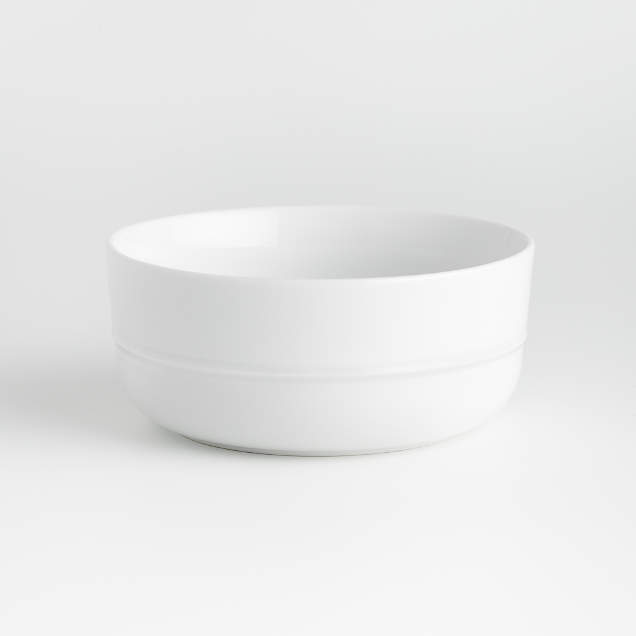 Hue White Serving Bowl + Reviews | Crate & Barrel
