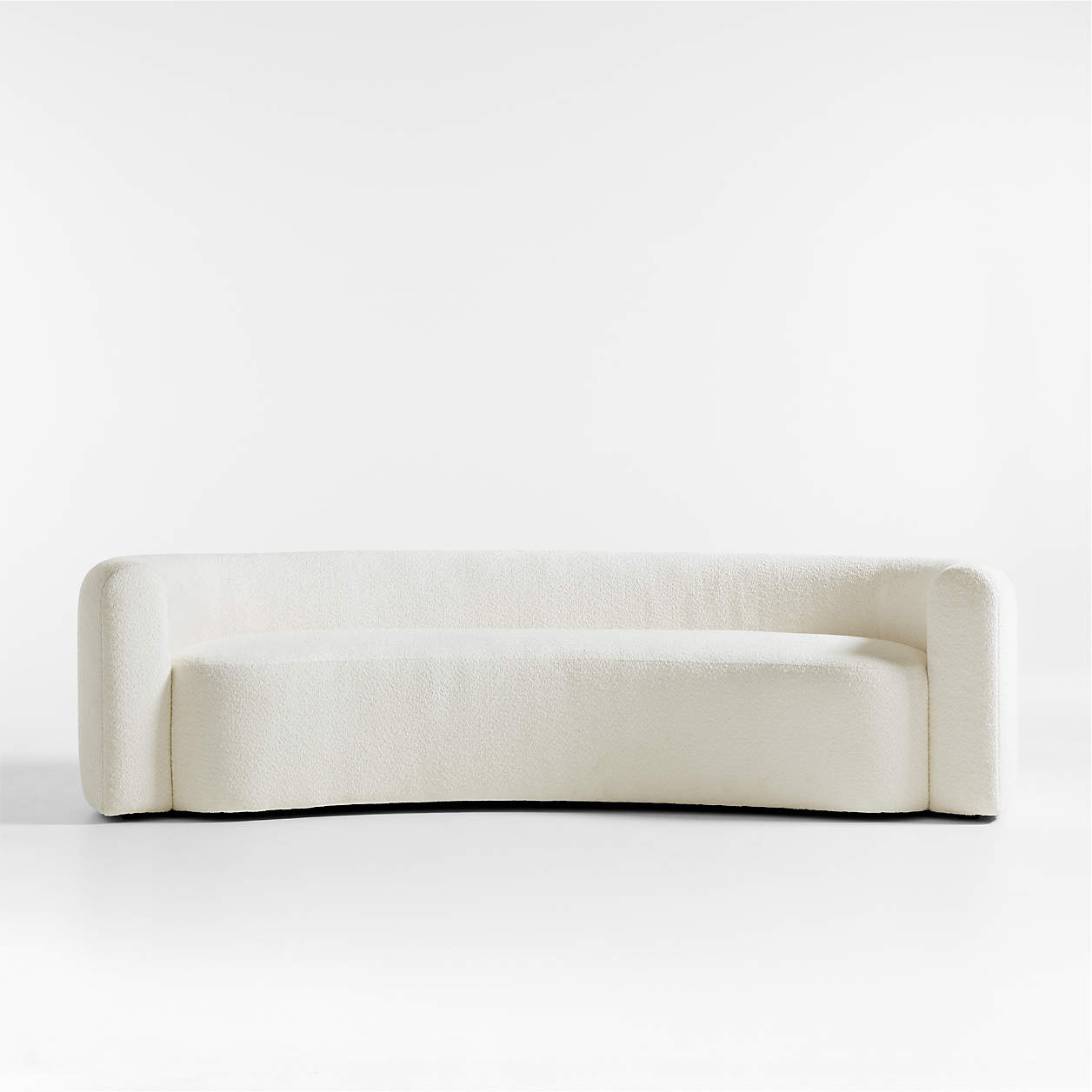 Hugger Curved Boucle Grande Sofa by Leanne Ford | Crate & Barrel