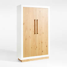 Ibiza Oak and Plaster Storage Cabinet | Crate & Barrel