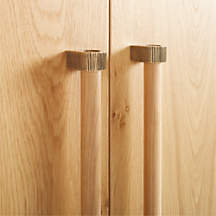 Ibiza Oak and Plaster Storage Cabinet | Crate & Barrel