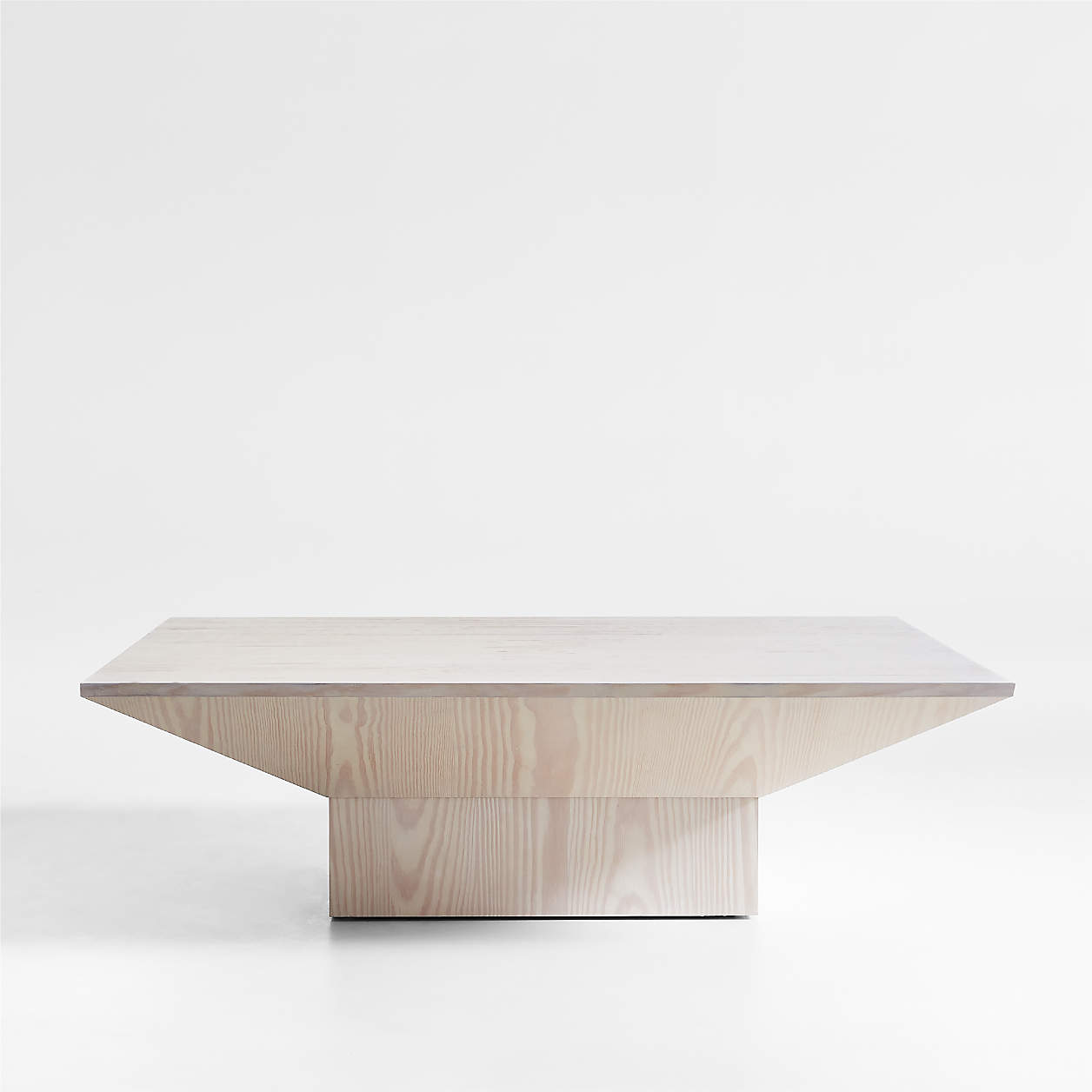 Icon Whitewashed Pine Wood 48" Square Coffee Table + Reviews | Crate ...