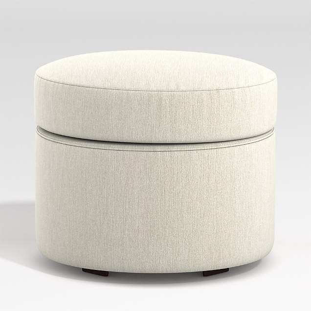 Infiniti Round Storage Ottoman + Reviews | Crate & Barrel