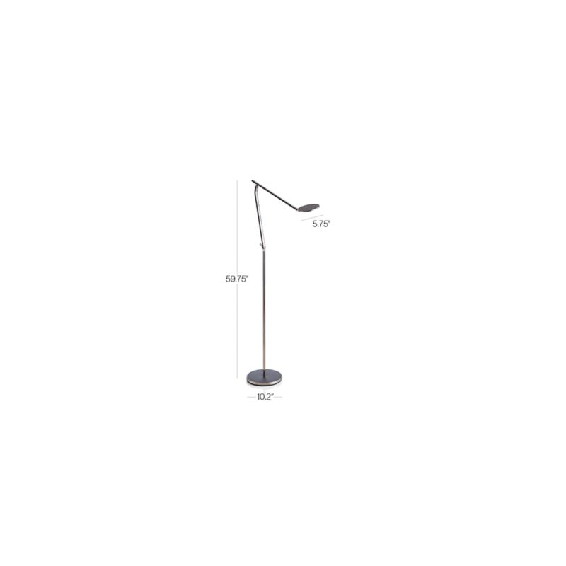 Humanscale Infinity Ash Black Floor Lamp | Crate & Barrel