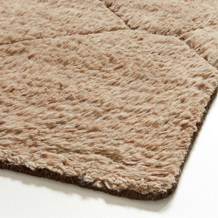 Innsbruck Wool Caramel Brown Rug Swatch 12"x18" | Crate & Barrel