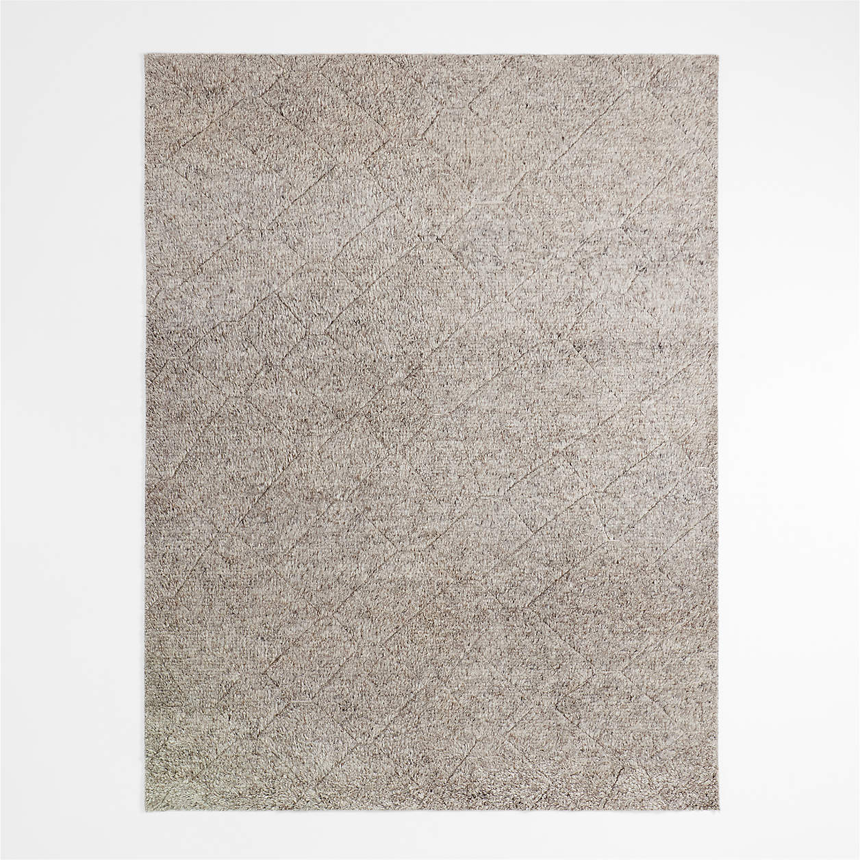 Innsbruck Wool Stone Grey Area Rug 6'x9' | Crate & Barrel