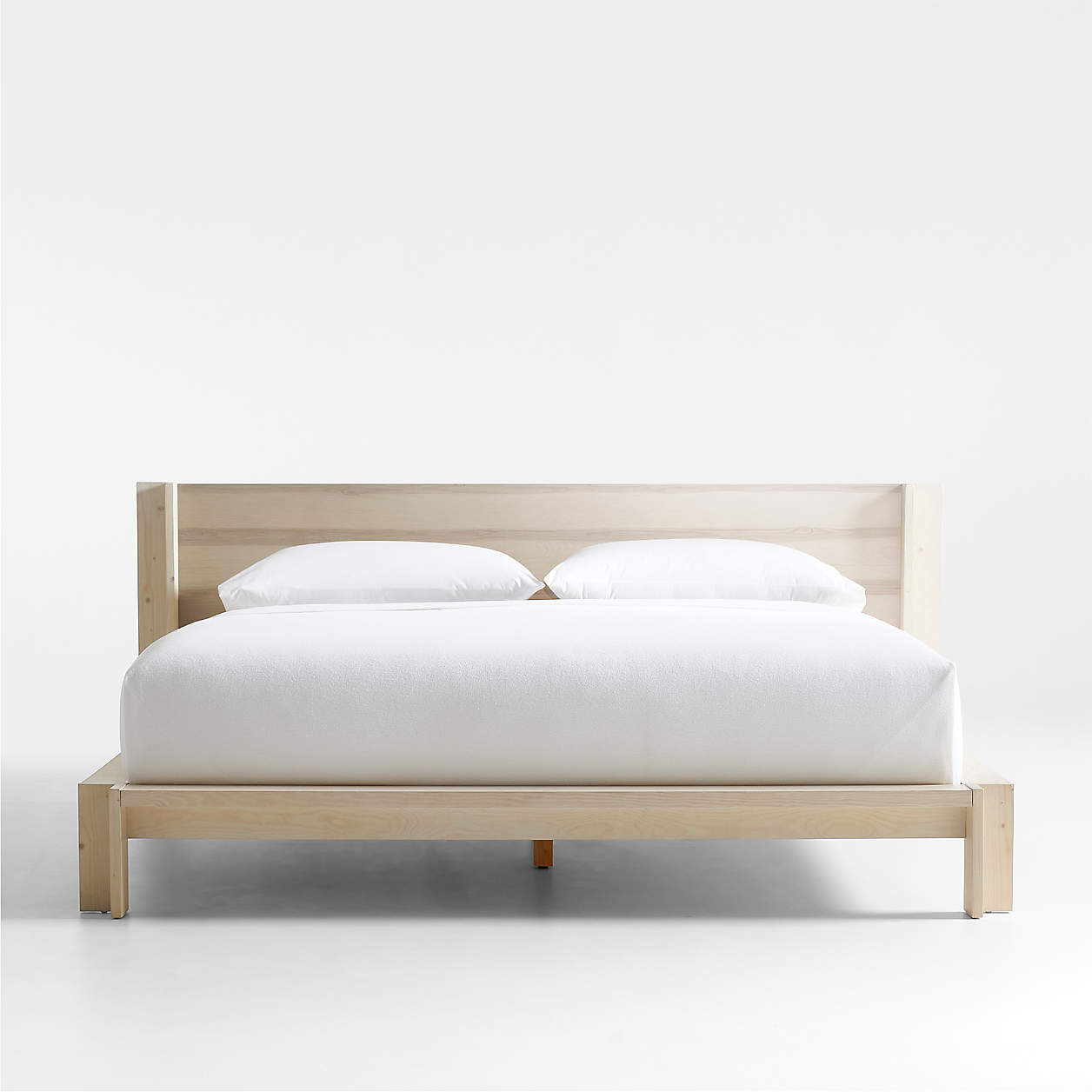 Inyo White Pine Wood King Bed | Crate & Barrel