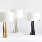Isla Bronze Triangle Table Lamp, Set of 2 + Reviews | Crate & Barrel