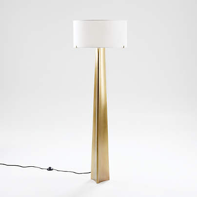 Isla Brass Triangle Table Lamp, Set of 2 + Reviews | Crate & Barrel Canada