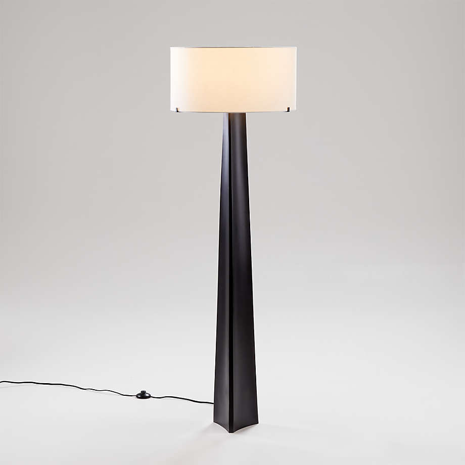 Isla Bronze Triangle Floor Lamp + Reviews | Crate & Barrel