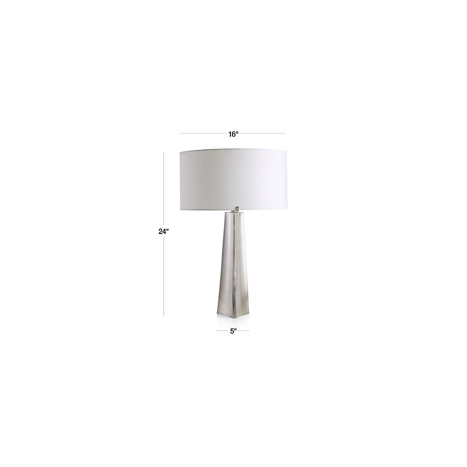 Isla Brass Triangle Table Lamp, Set of 2 + Reviews | Crate & Barrel