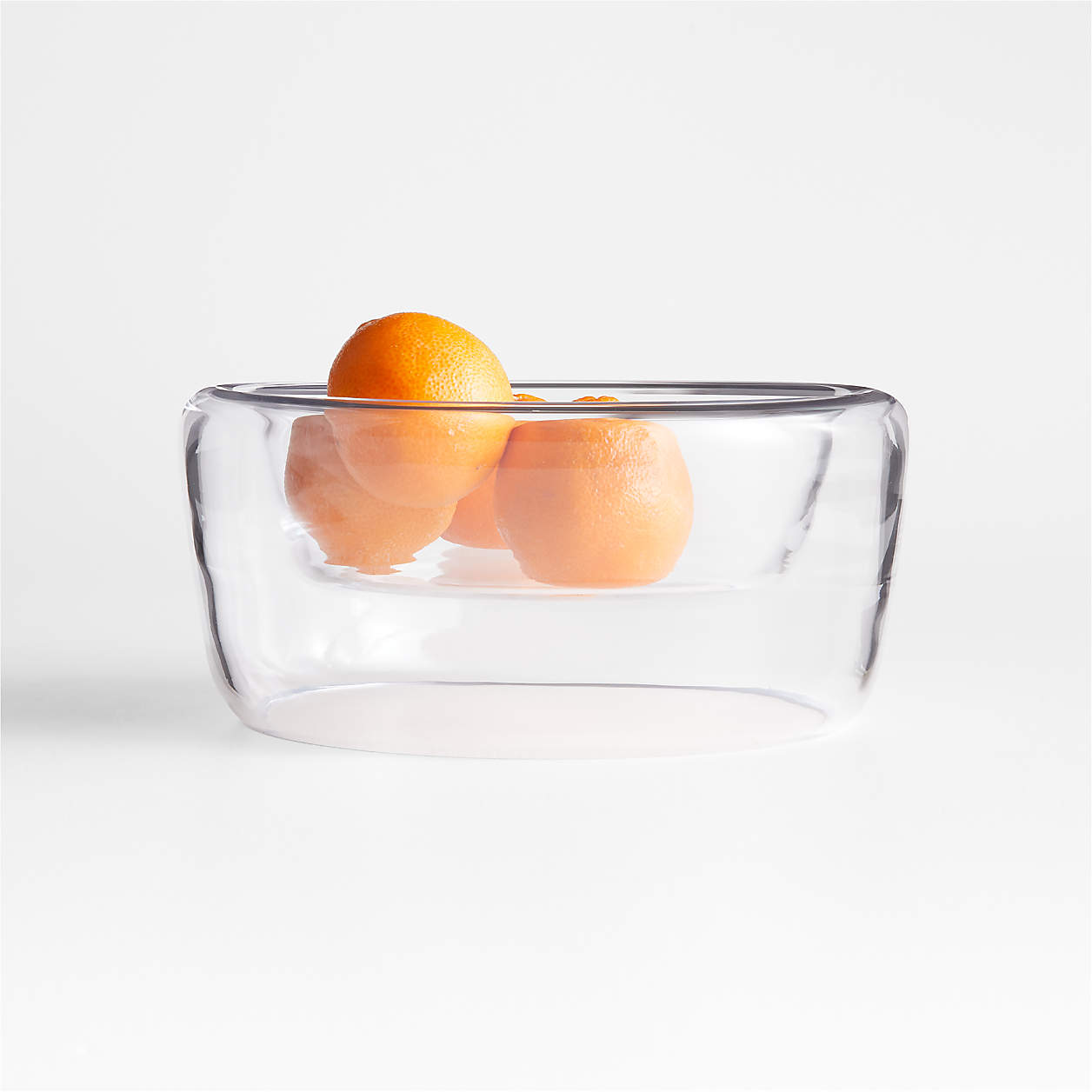 Ital Small Glass Decorative Centerpiece Bowl 7" | Crate & Barrel