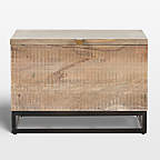 Ivan Light Wash Wood 24" Square Storage Side Table | Crate & Barrel