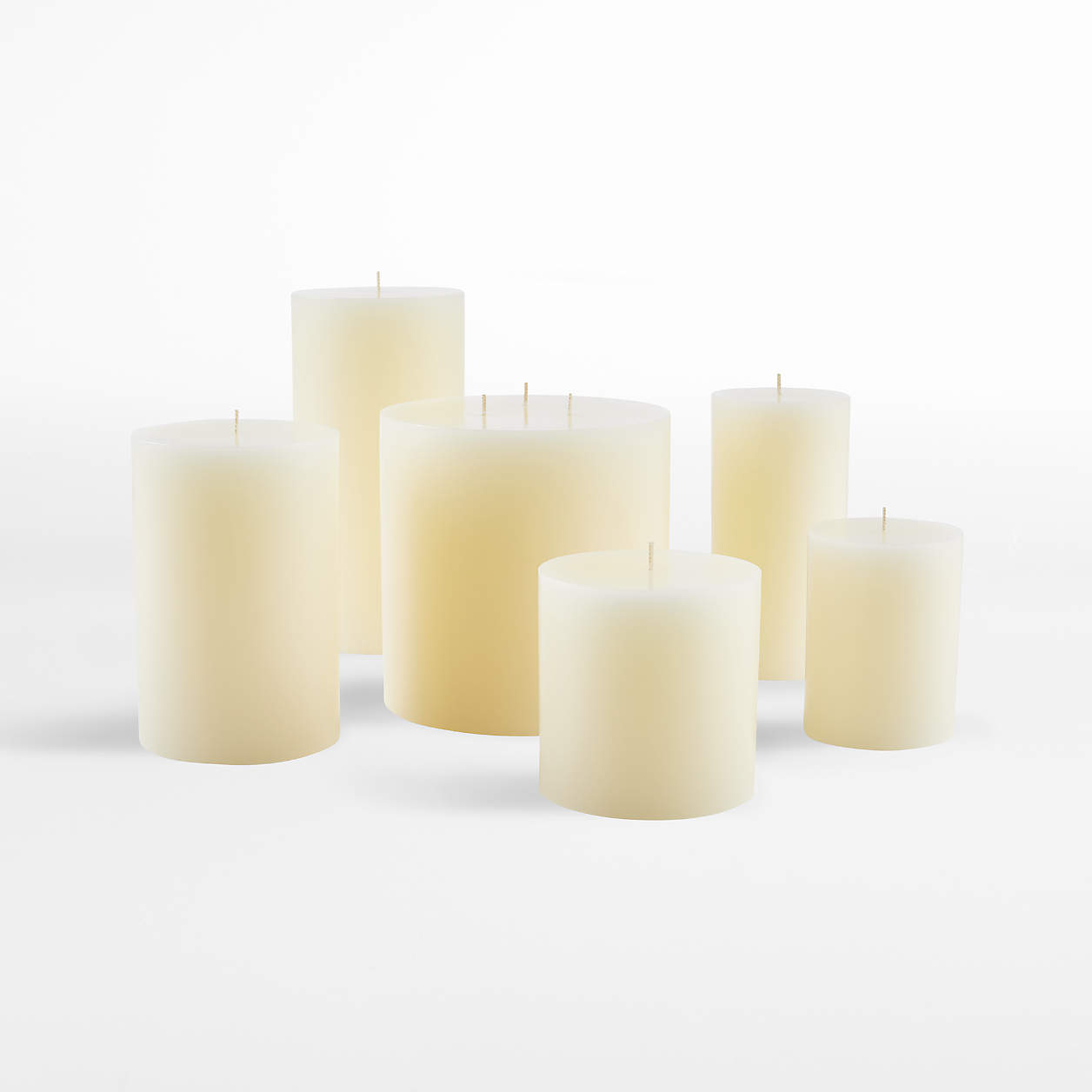 Ivory Pillar Candles | Crate and Barrel