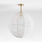 Ivory Woven Rope Sphere 22" Kids Semi-Flush Mount Light Fixture | Crate ...