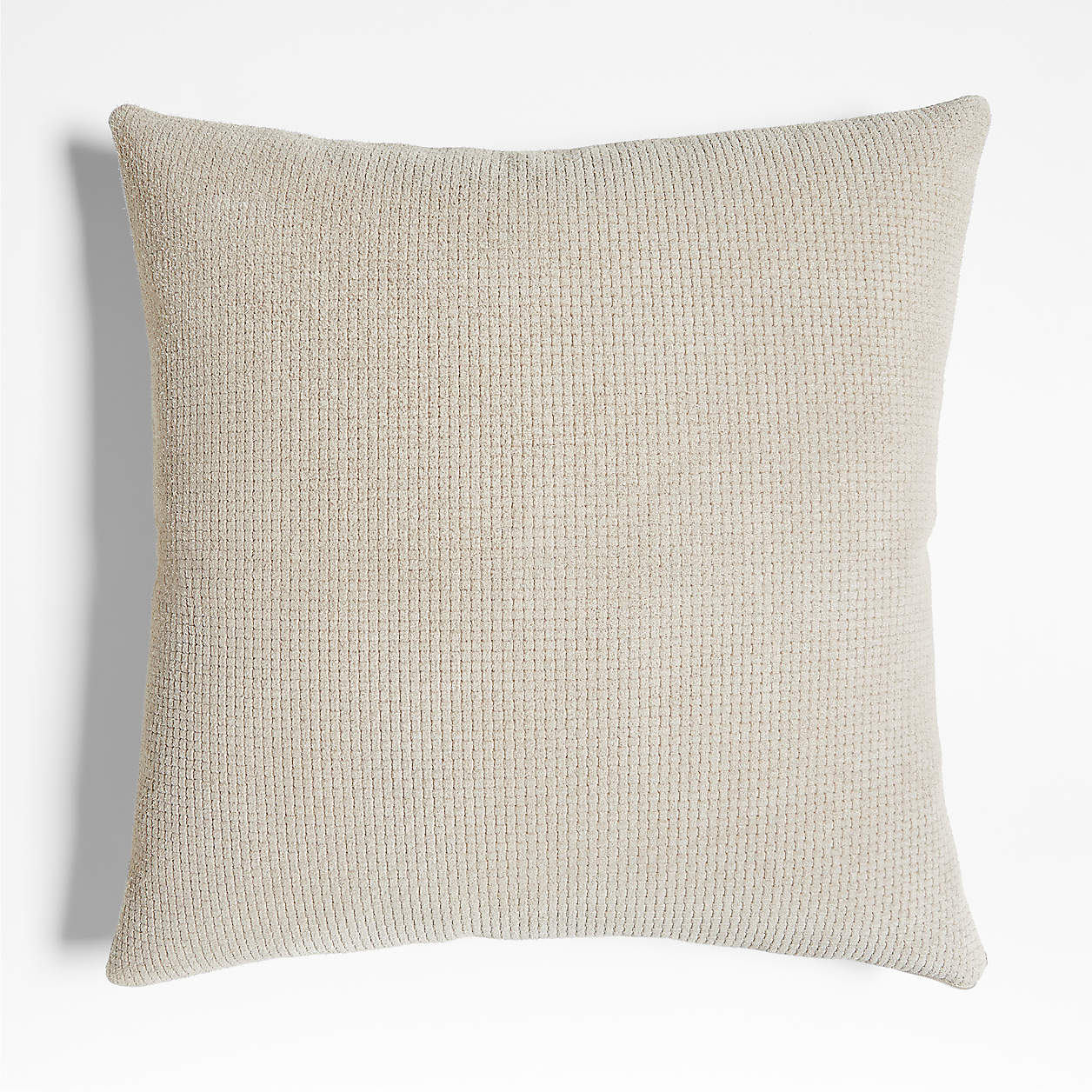 Jackson Taupe Basketweave Leather 23"x23" Decorative Throw Pillow with ...