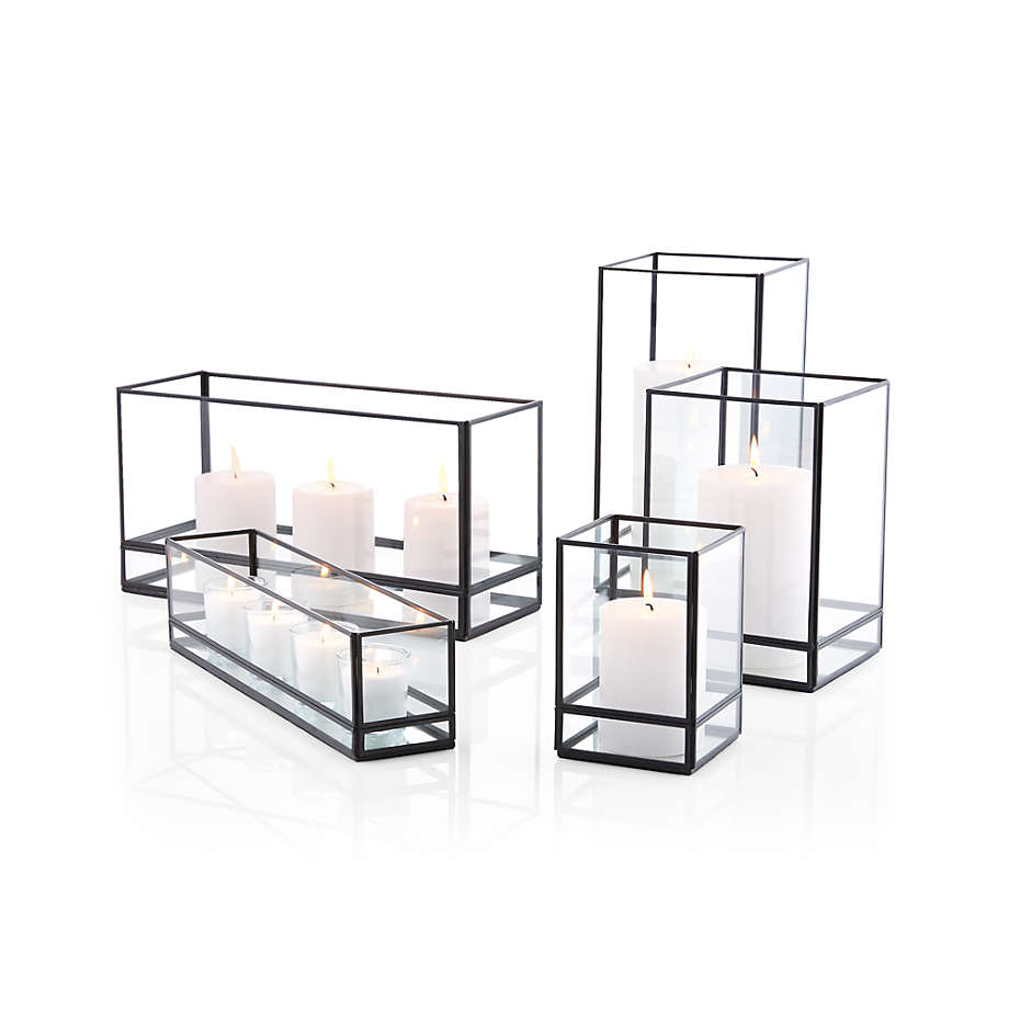 Jasper Black Square Hurricanes | Crate & Barrel Canada