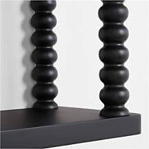 Jenny Lind Kids Black Wood Spindle Wall Shelf + Reviews | Crate & Kids