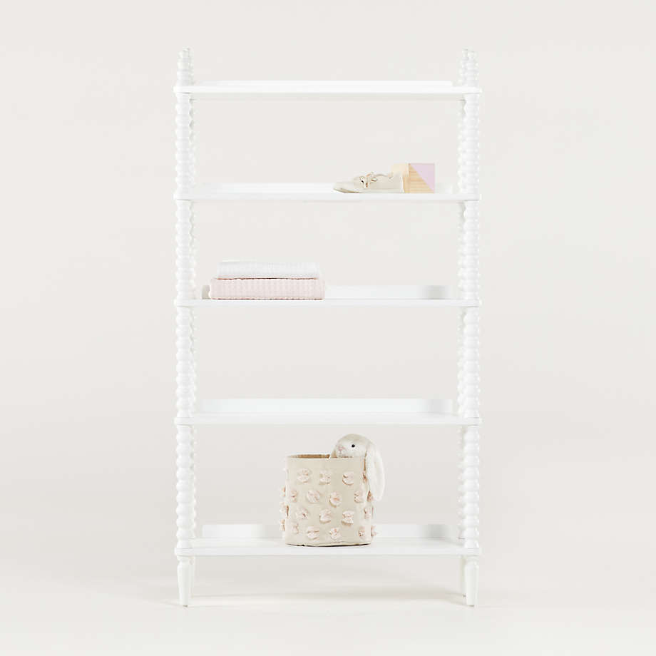 Jenny Lind White Wood Spindle 5-Shelf Kids Bookcase + Reviews | Crate ...