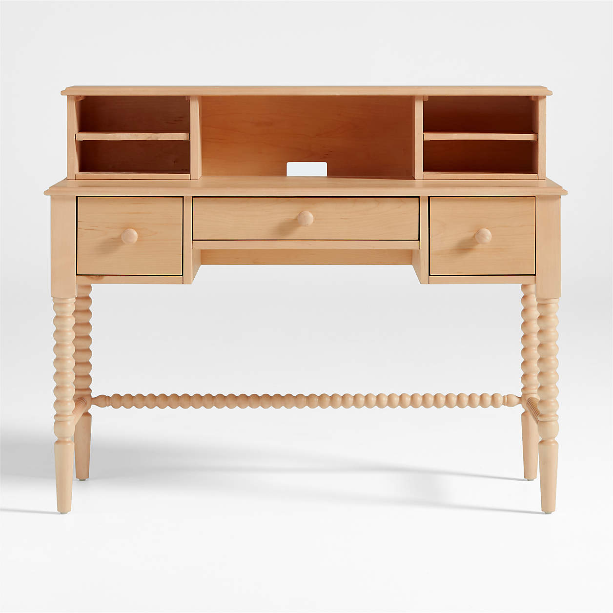 Jenny Lind Maple Wood Spindle 3-Drawer Kids Desk and Hutch | Crate & Kids