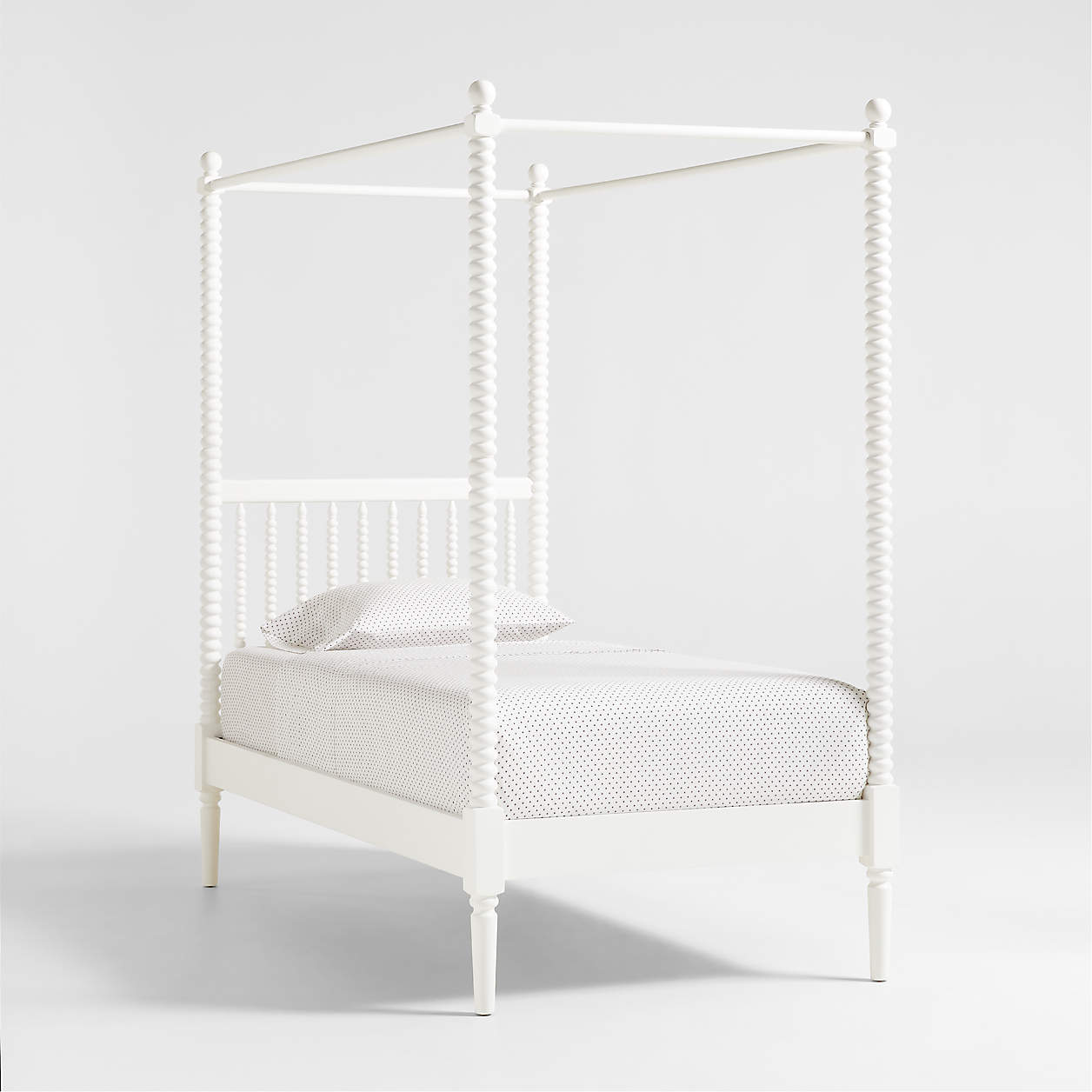 Jenny Lind White Wood Spindle Kids Canopy Twin Bed | Crate & Kids Canada