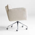 Jens Plush Ivory Office Chair + Reviews | Crate & Barrel