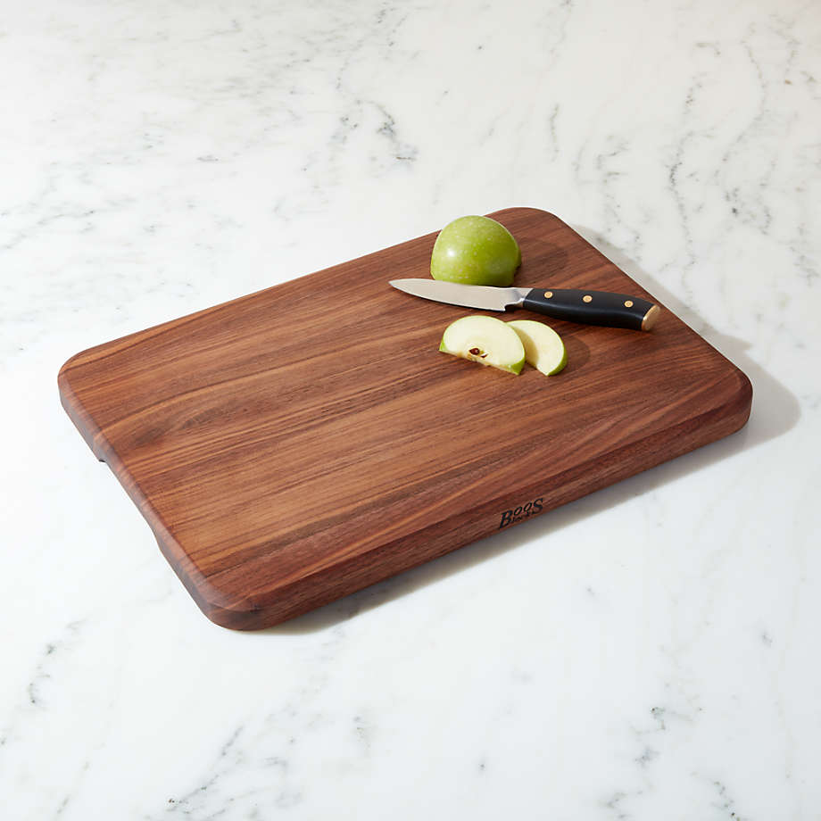John Boos 1" Walnut Cutting Board/Serving Board 17"x12" | Crate & Barrel