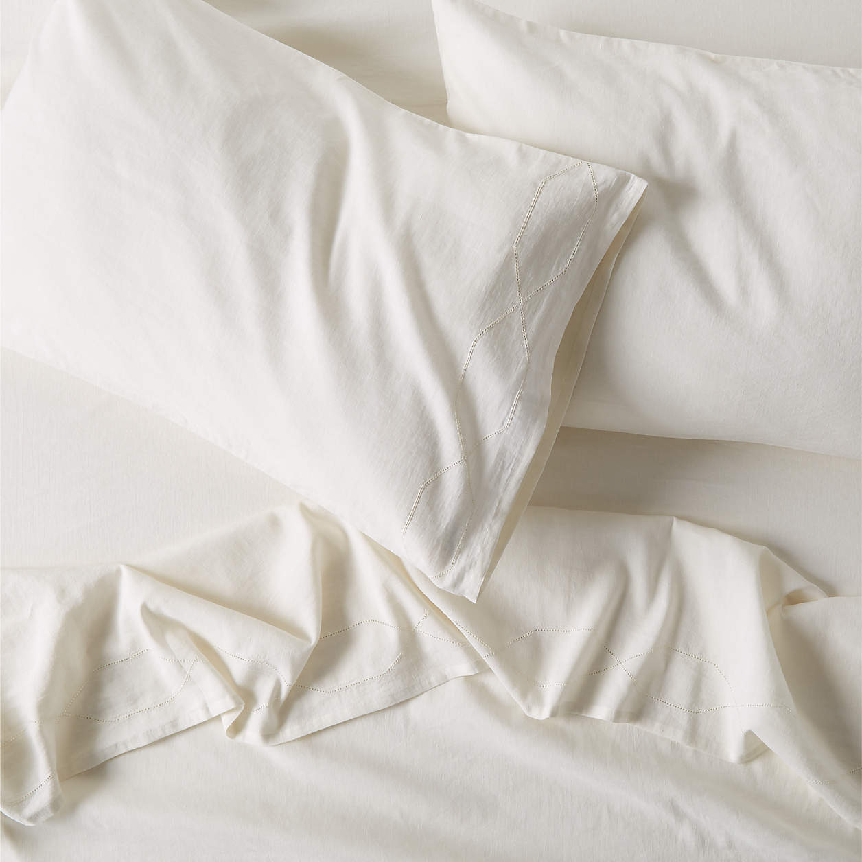 Jude Cotton Linen Duvet Covers by Jake Arnold | Crate & Barrel