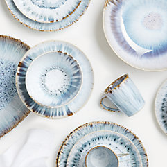 Staccato Wide-Rim Porcelain Dinnerware | Crate & Barrel