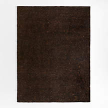Juneau Wool Brown Area Rug 6'x9' + Reviews | Crate & Barrel