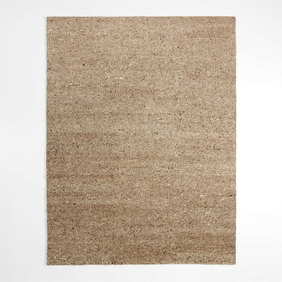 Juneau Wool Sand Brown Area Rug 6'x9' | Crate & Barrel