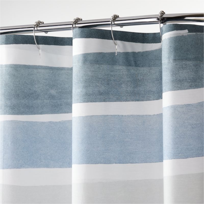 Kasura Stripe Watercolor Shower Curtain Reviews Crate And Barrel Canada