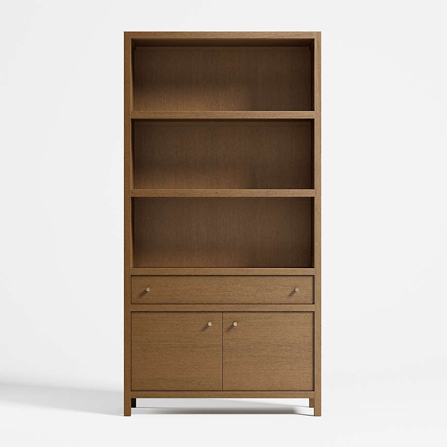 Keane Driftwood Closed Bookcase, Set of 2 + Reviews | Crate & Barrel