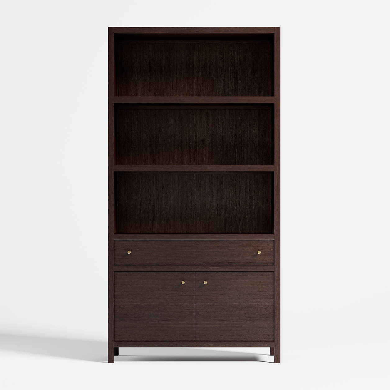 Keane Espresso Wood Closed Bookshelf + Reviews | Crate & Barrel Canada