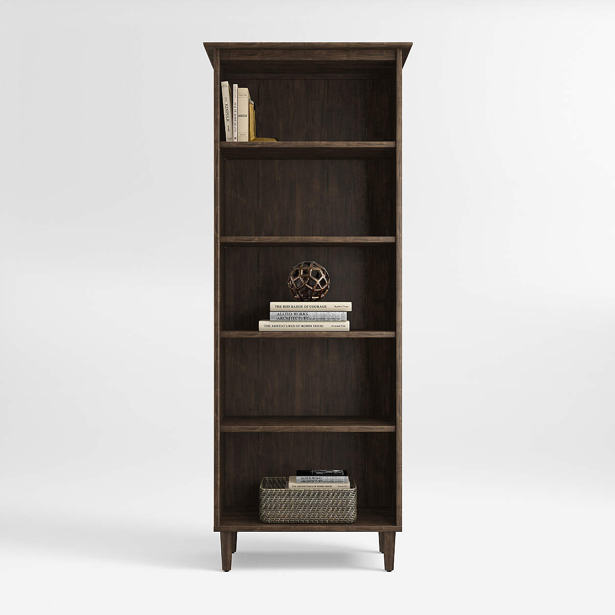 Kendall Charcoal Cherry Bookcase | Crate & Barrel